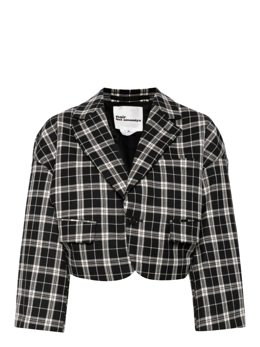 NOIR KEI NINOMIYA Noir Kei Ninomiya Checked Cropped Blazer