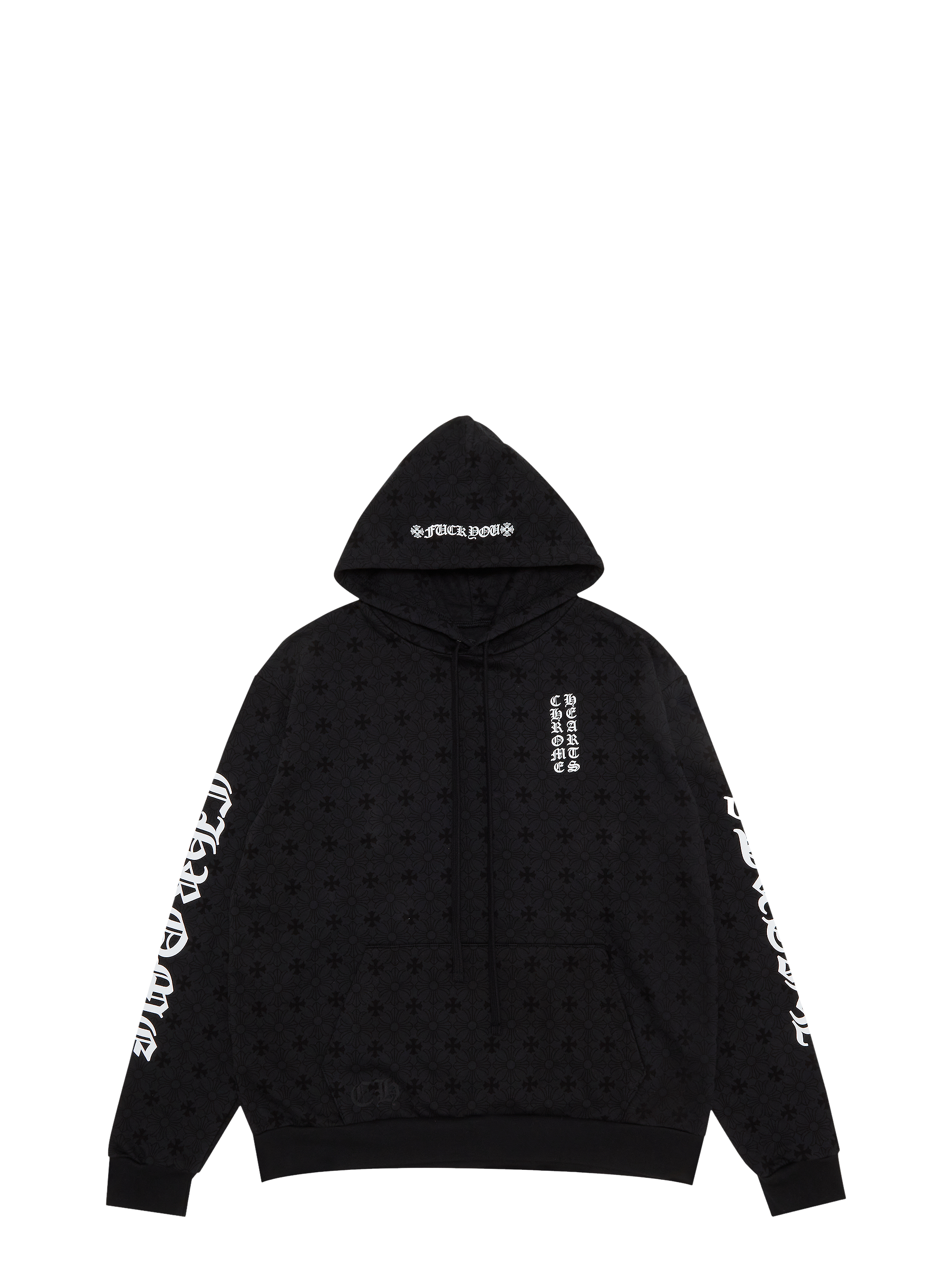 Chrome Hearts Monogram Vertical Logo Hoodie - Black | Editorialist Chrome Hearts Monogram Vertical Logo Hoodie - Black | Editorialist