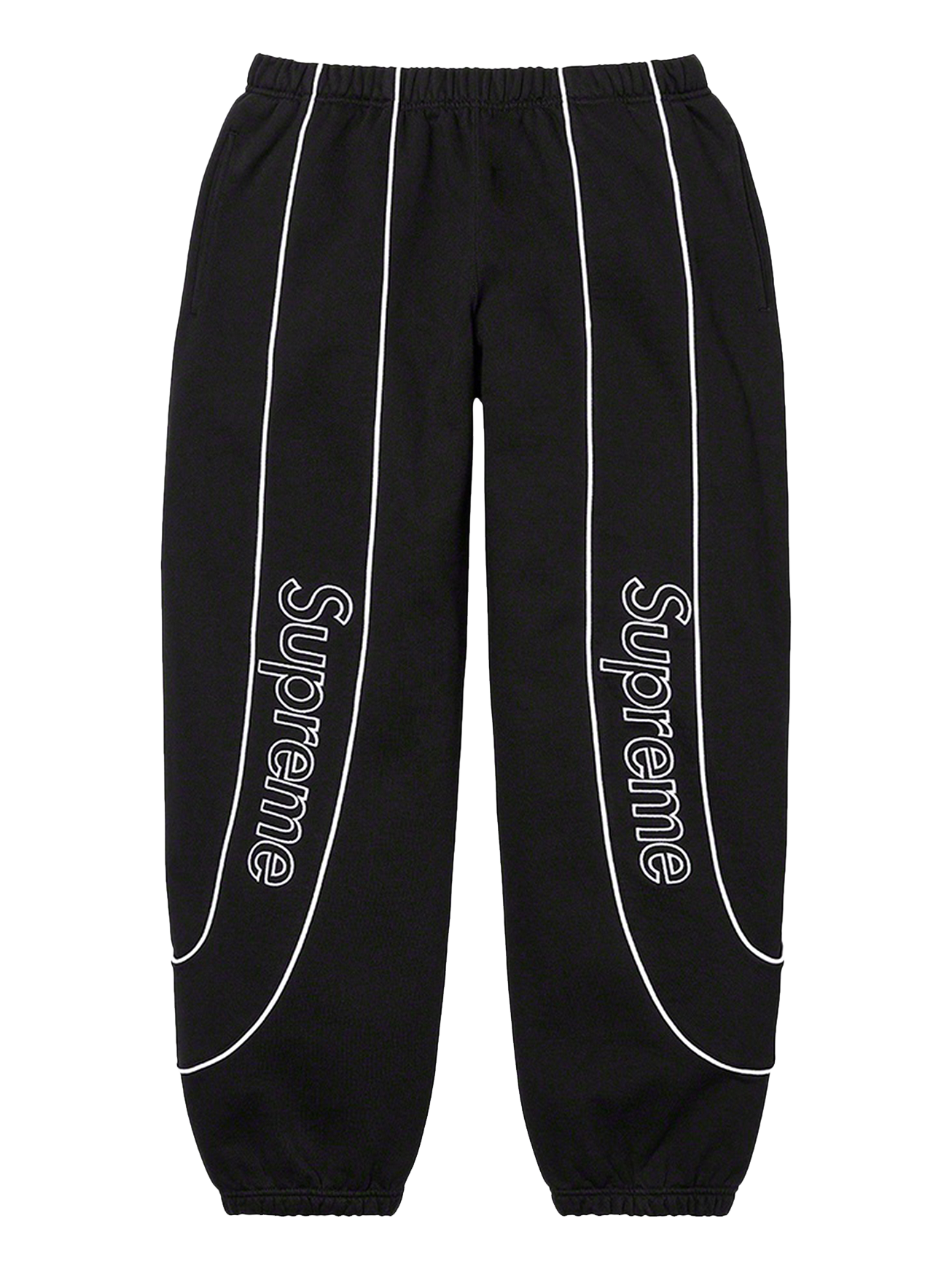 Supreme Paneled Belted Track Pant - Black | Editorialist
