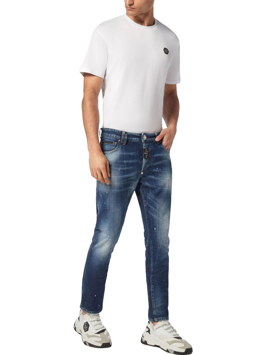 PHILIPP PLEIN Super-Straight Cut Denim Jeans