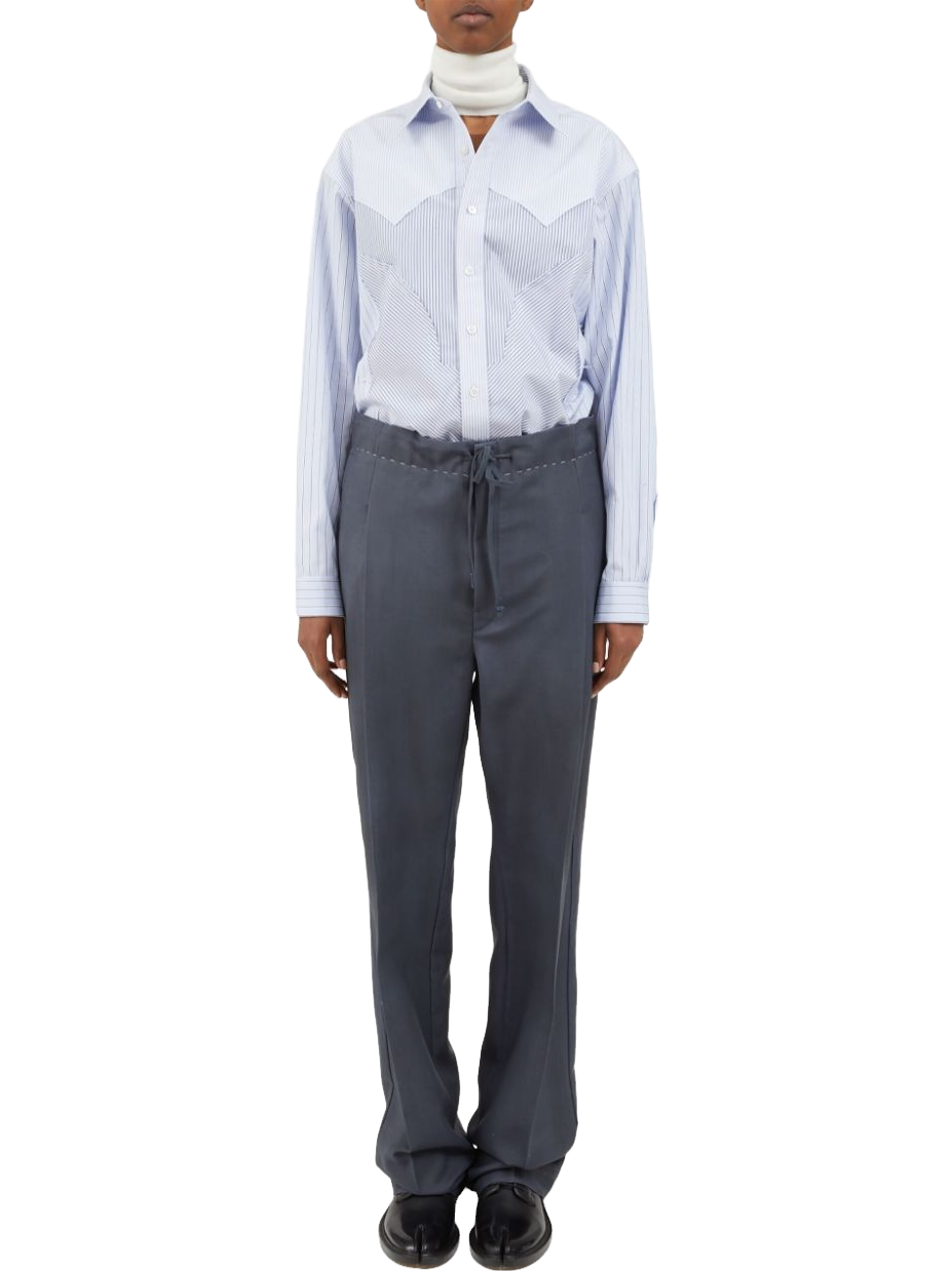 MAISON MARGIELA Maison Margiela Moiré-Effect Straight-Leg Trousers