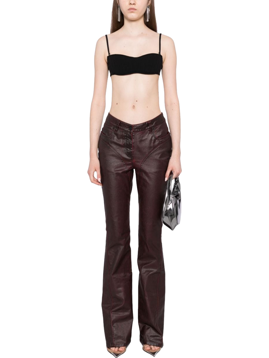 MUGLER Mugler Waxed Flared Jeans