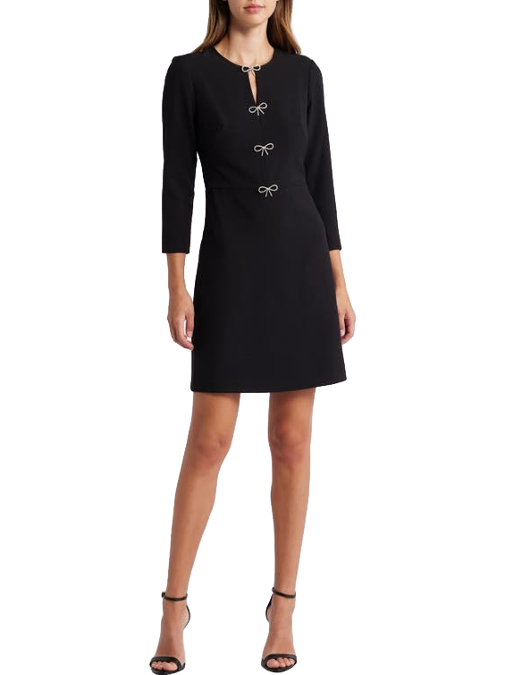 ELIZA J Eliza J Bow Embellished A-Line Dress