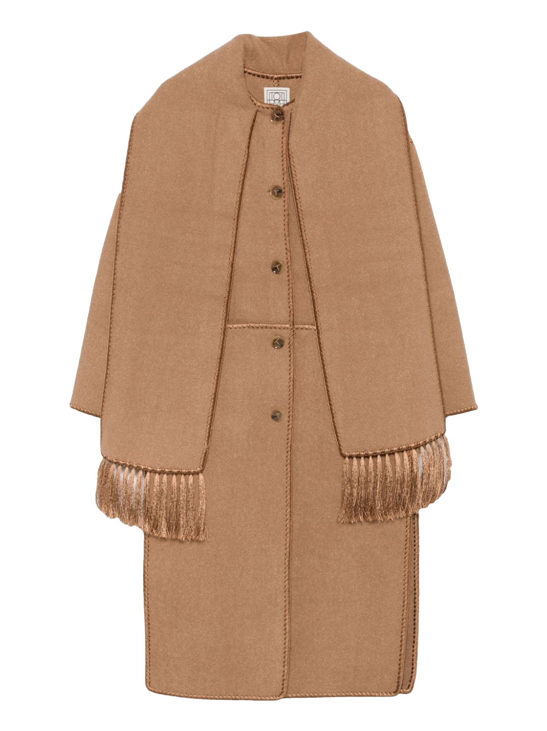 TOTÊME TOTEME embroidered scarf coat
