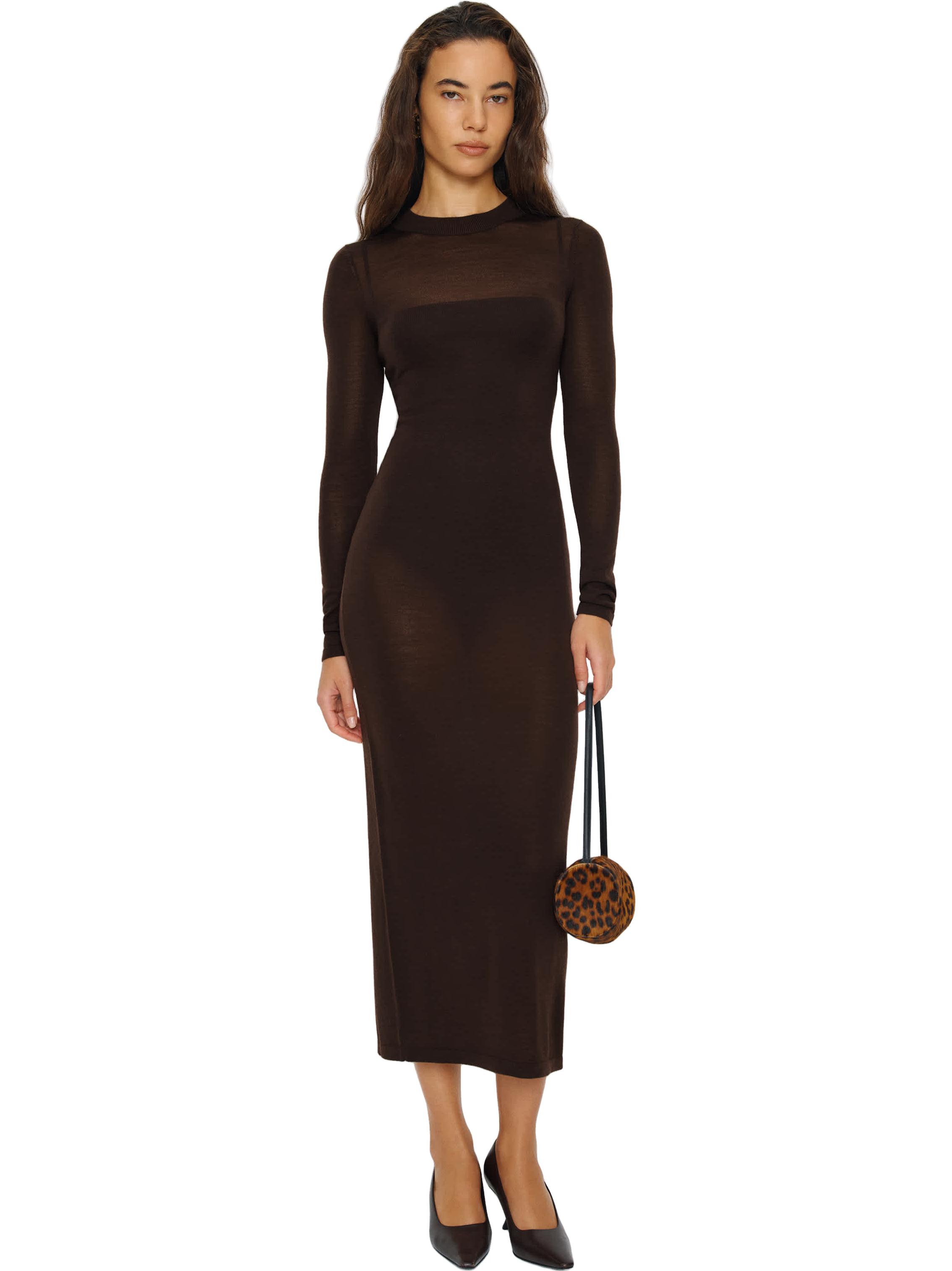 eva regenerative merino sheer sweater dress Eva Regenerative Merino Sheer Sweater Dress