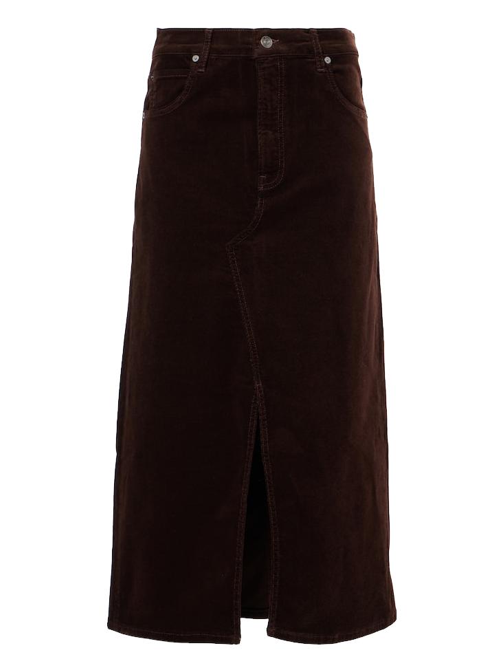 FRAME Frame The Cord Corduroy Midi Skirt