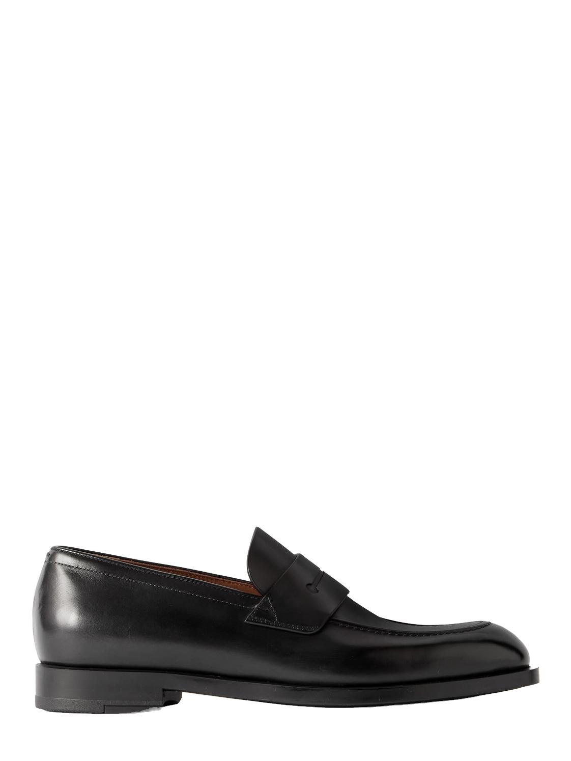 ZEGNA Classic Flex Glossed-Leather Penny Loafers