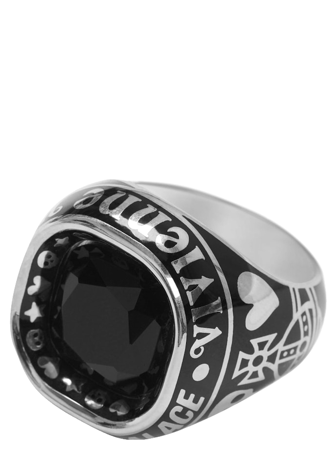 Palace X Vivienne Westwood College Signet Ring In Silver Palace X Vivienne Westwood College Signet Ring In Silver