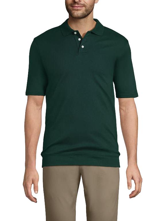 LANDS' END school uniform short sleeve banded bottom polo shirt