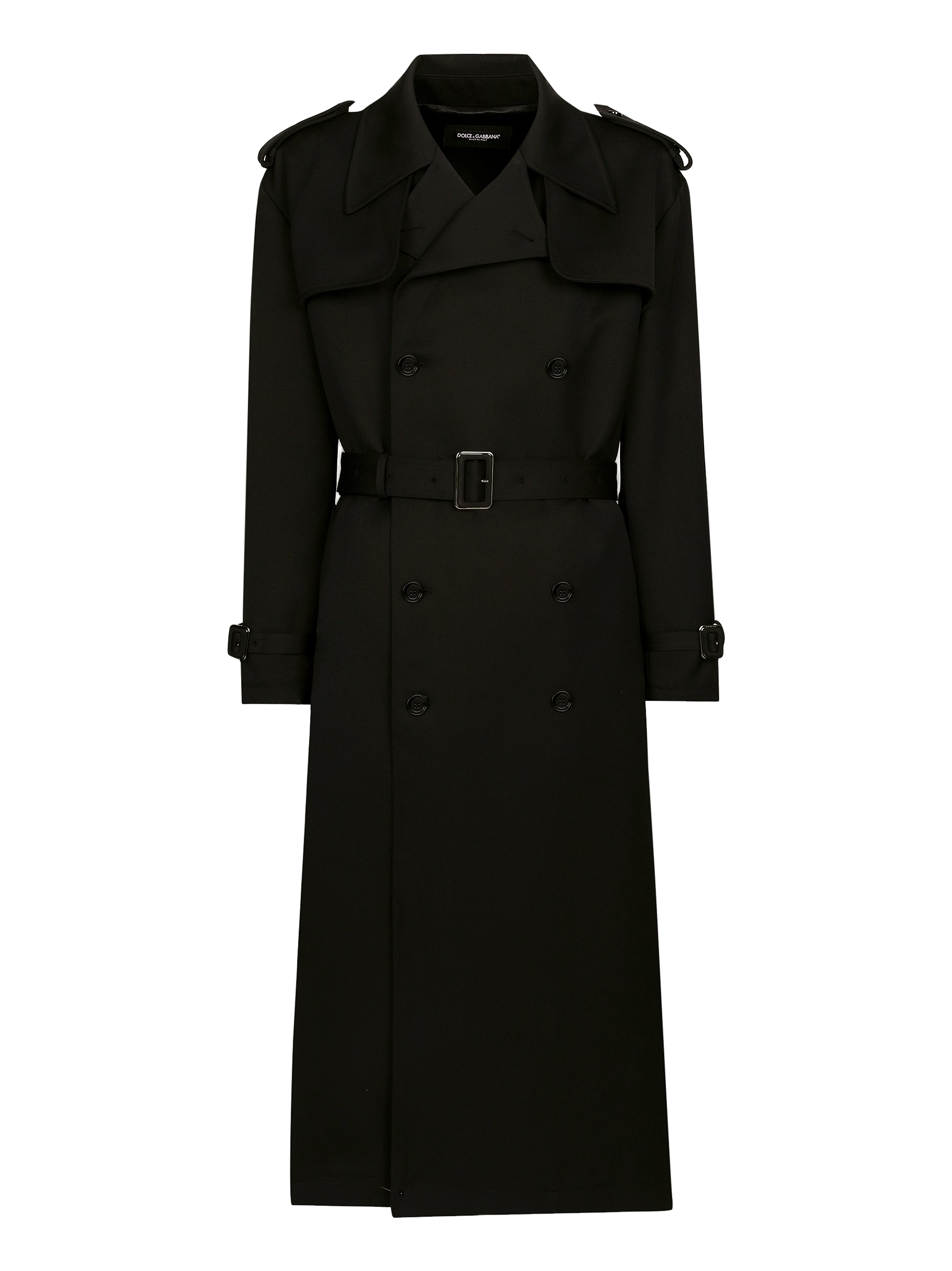 訳有 伊製 DOLCE & GABBANA エンブレムボタンフーデッドPコート Vintage Dolce & Gabbana Men's 100% Wool Green Military Double