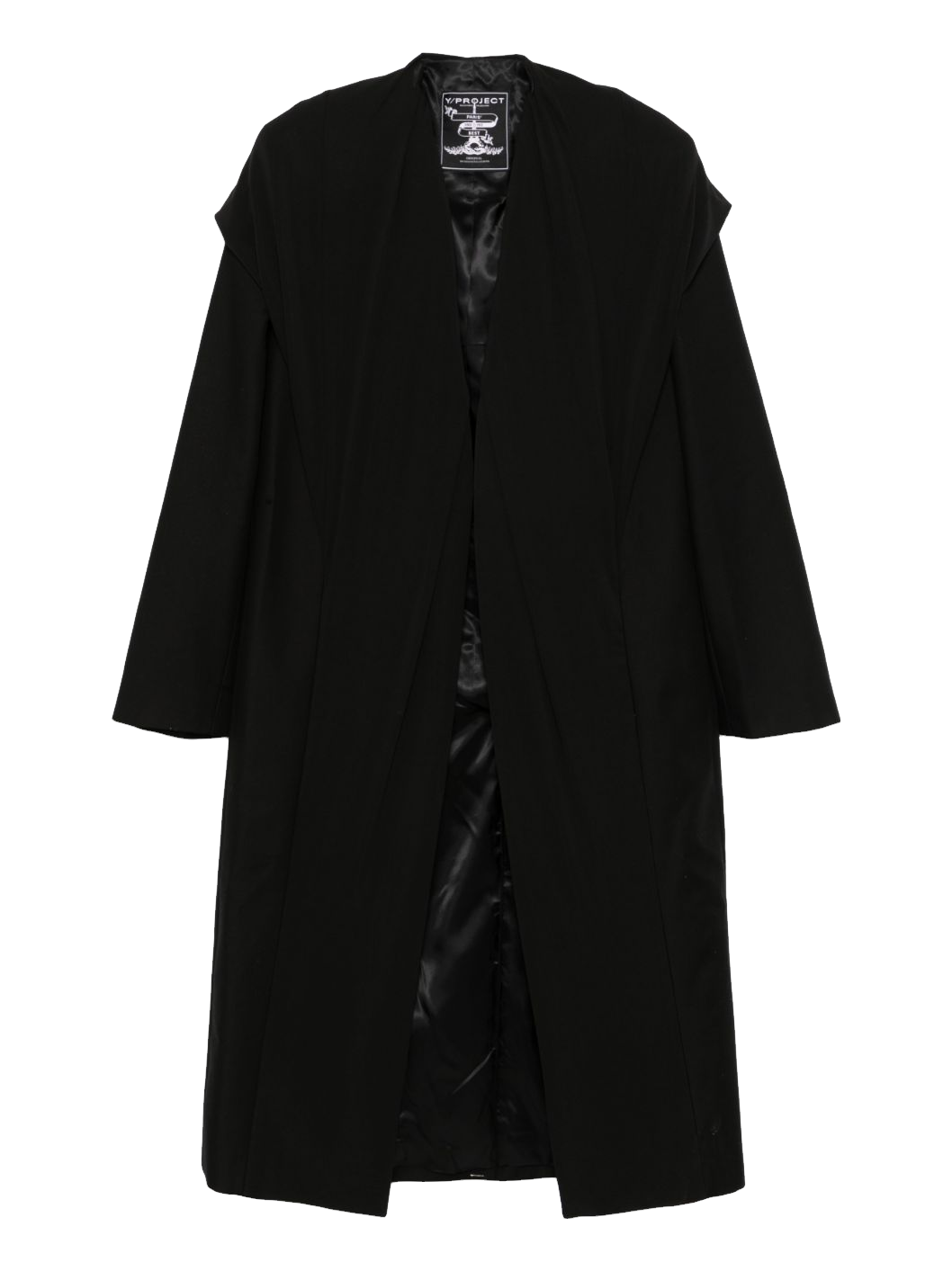 Y/PROJECT Y/Project Draped-Detail Coat