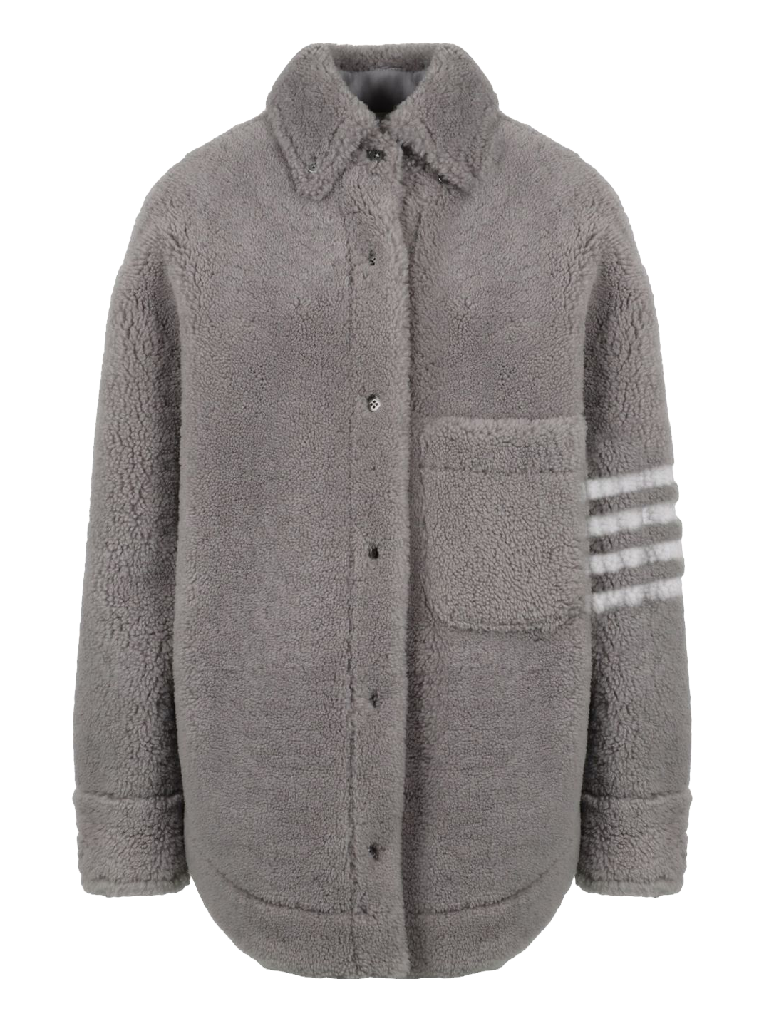 THOM BROWNE 4-Bar Oversized Shirt Jacket
