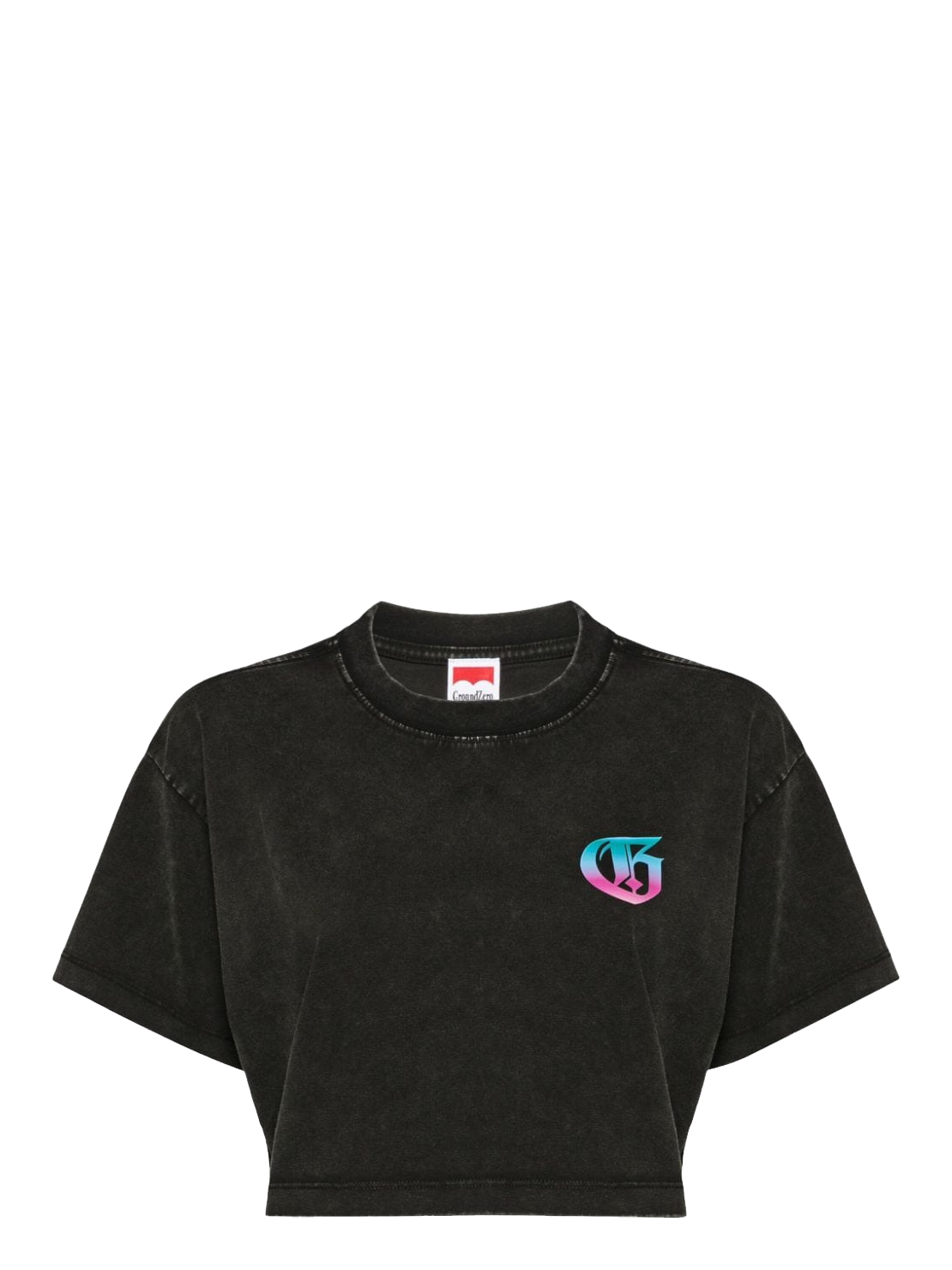 GROUND ZERO Ground Zero Logo-Print Cropped T-Shirt