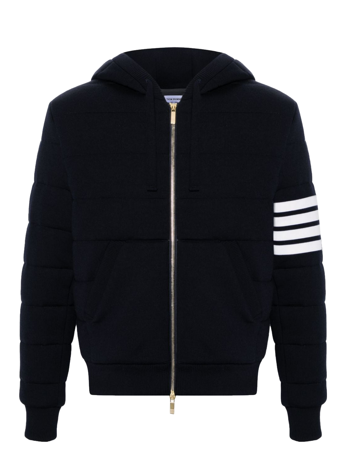 THOM BROWNE Thom Browne Ribbed Hooded Jacket with Toggle Closure
