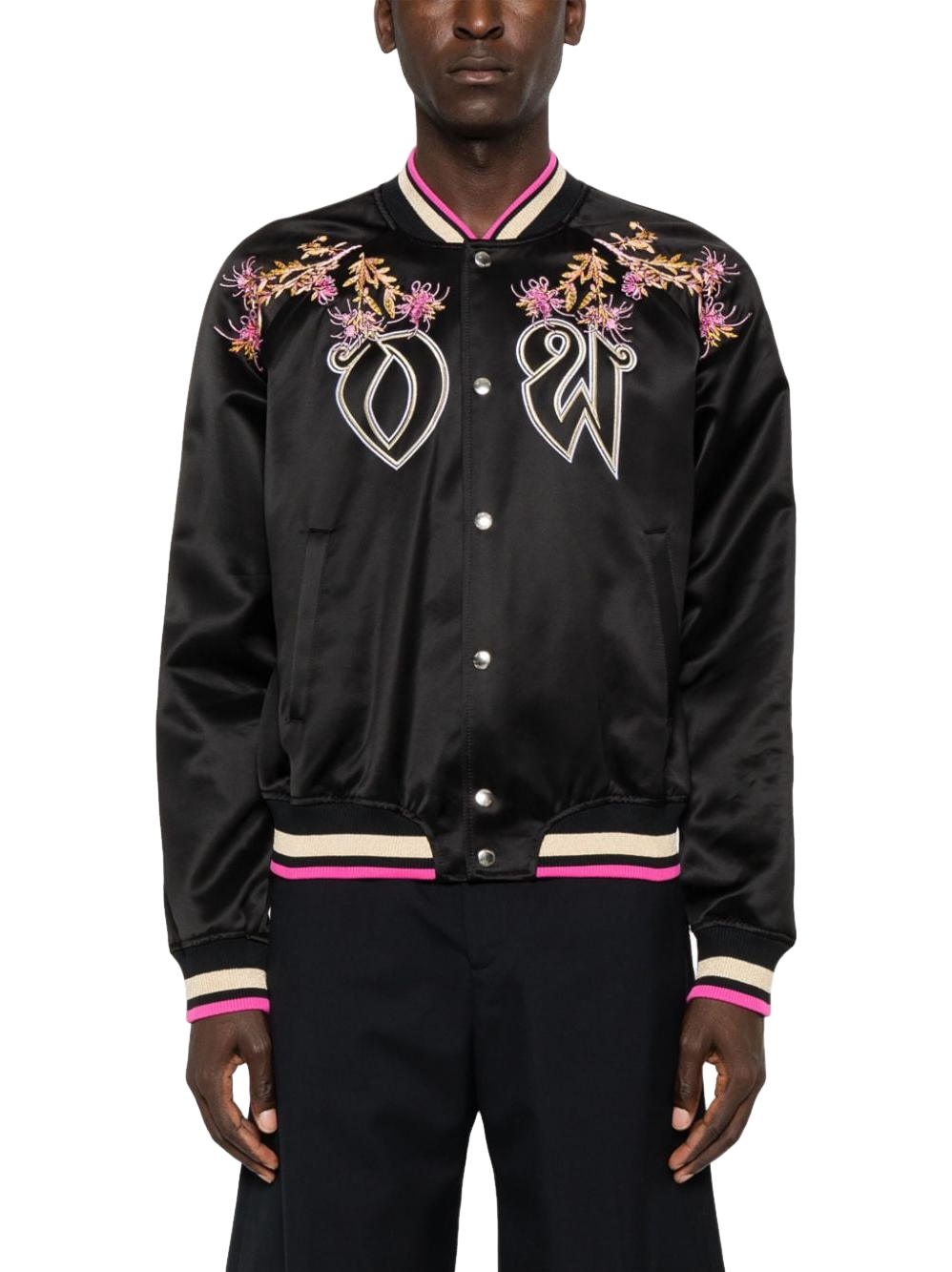 OFF-WHITE Eagle-Embroidered Bomber Jacket