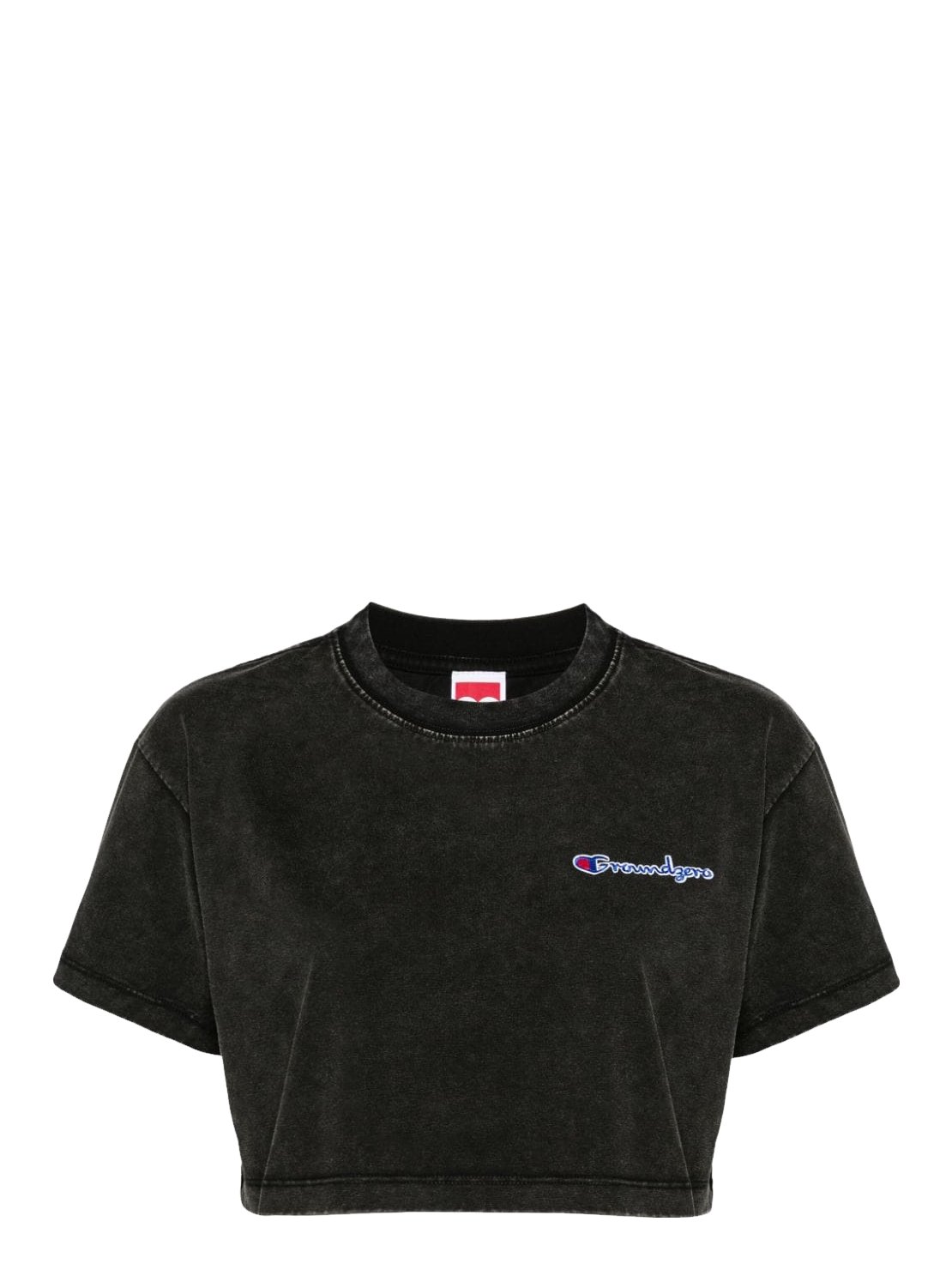 GROUND ZERO Ground Zero Logo-Patch Cropped T-Shirt