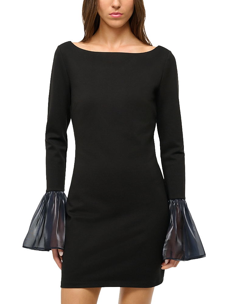 chinese dress ladies Staud Women's Hawthorne Dress, Black/Ivory main image 0