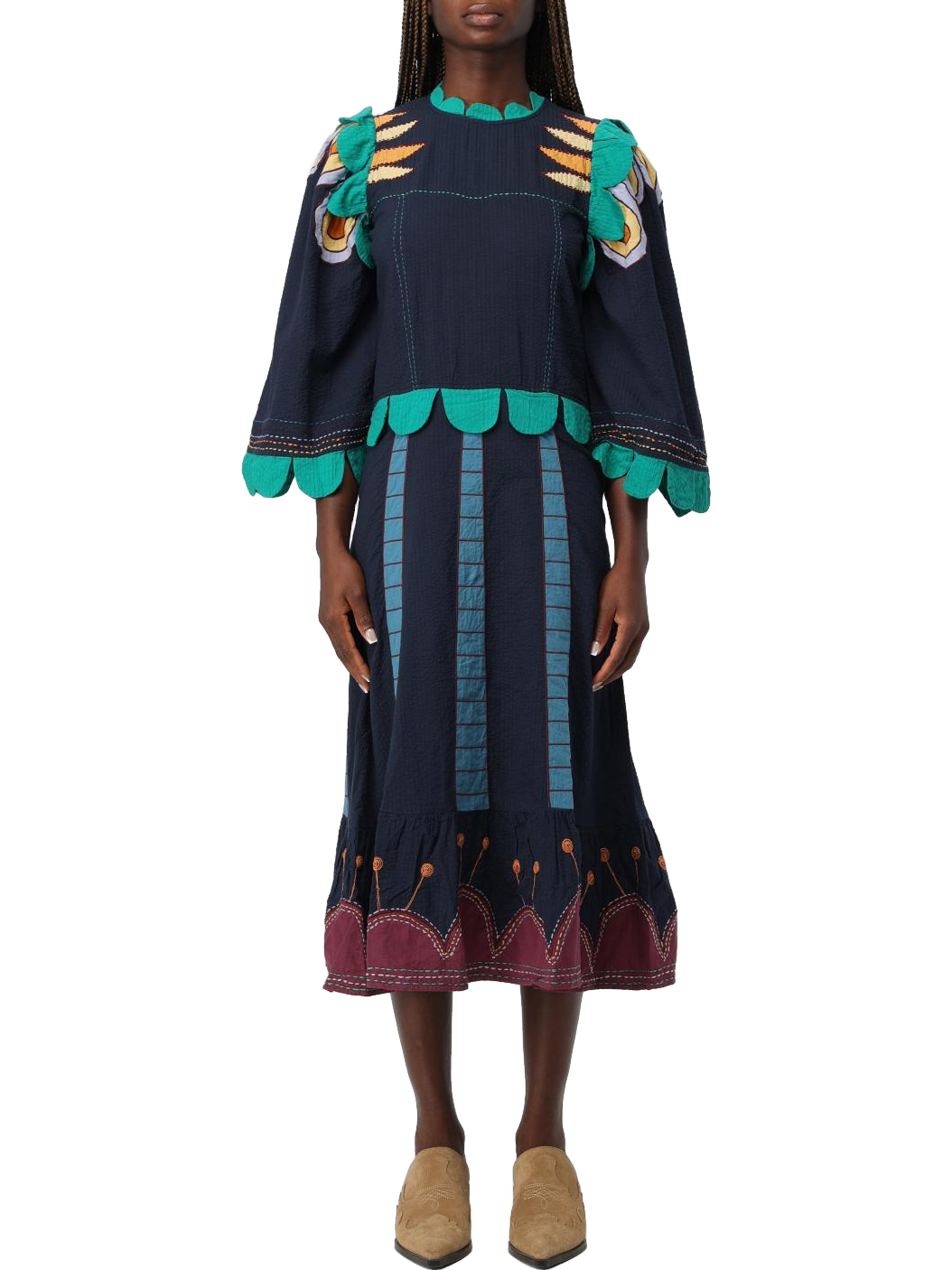 Stella Nova Embroidered Dress In Multicolor - 34% Off | Editorialist Stella Nova Embroidered Dress In Multicolor - 34% Off | Editorialist