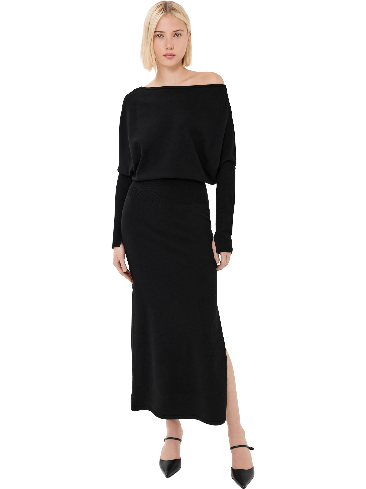 SIMKHAI SIMKHAI Janese Off Shoulder Midi Dress