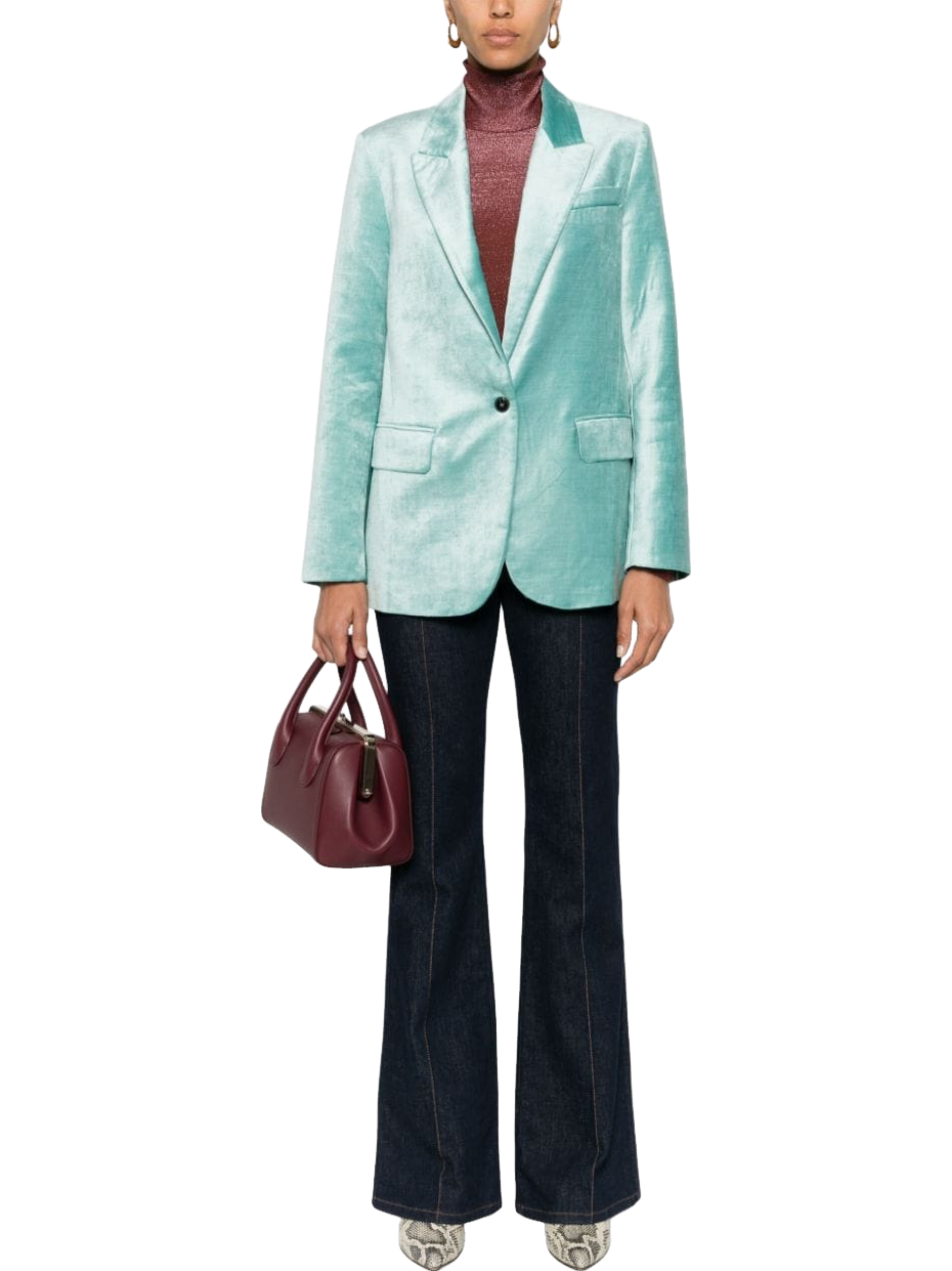 FORTE_FORTE Forte Forte Single-Breasted Velvet Blazer