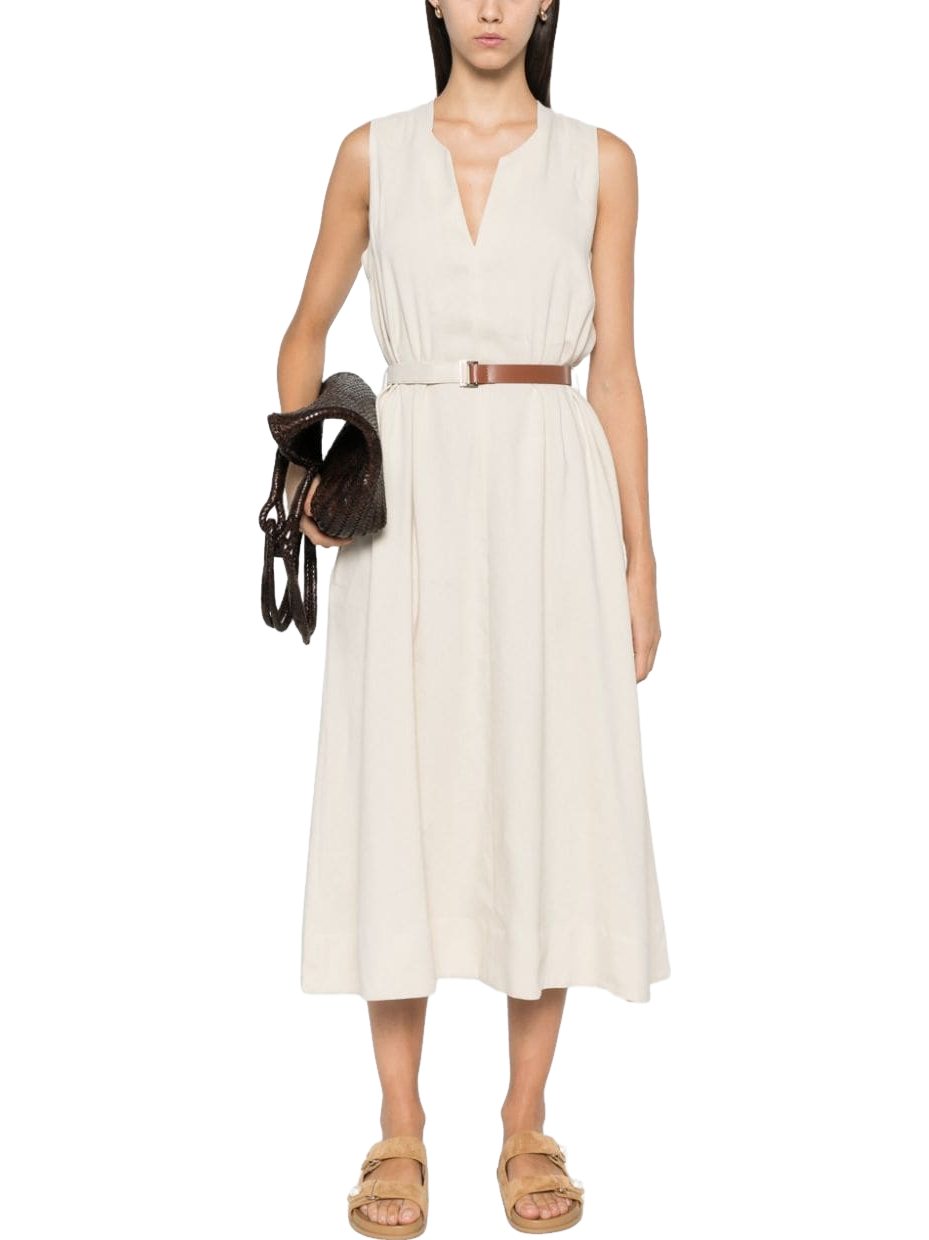 LORENA ANTONIAZZI Lorena Antoniazzi Belted Midi Dress