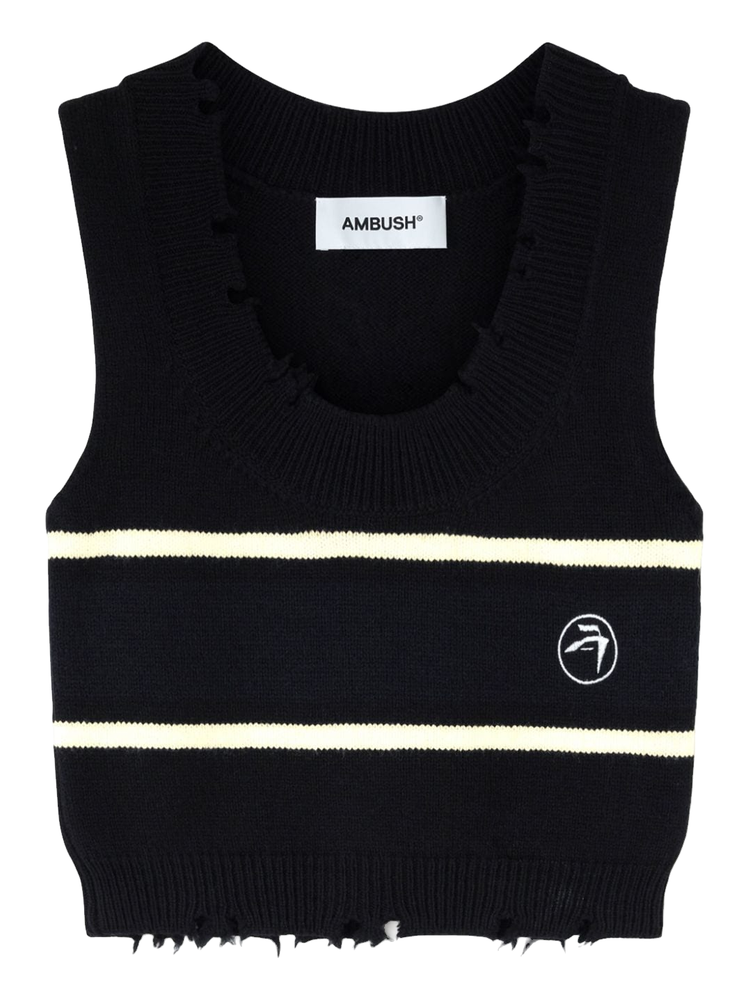 AMBUSH AMBUSH Raw-Cut Knitted Top