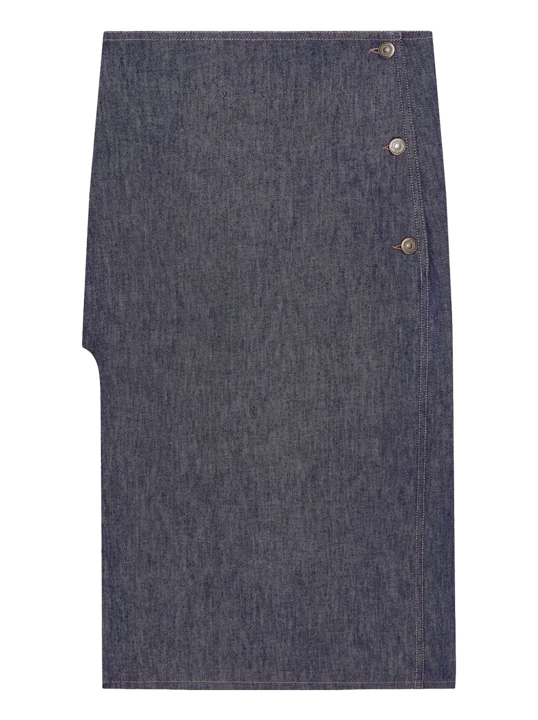 COURREGES Courrèges Straight Denim Midi Skirt