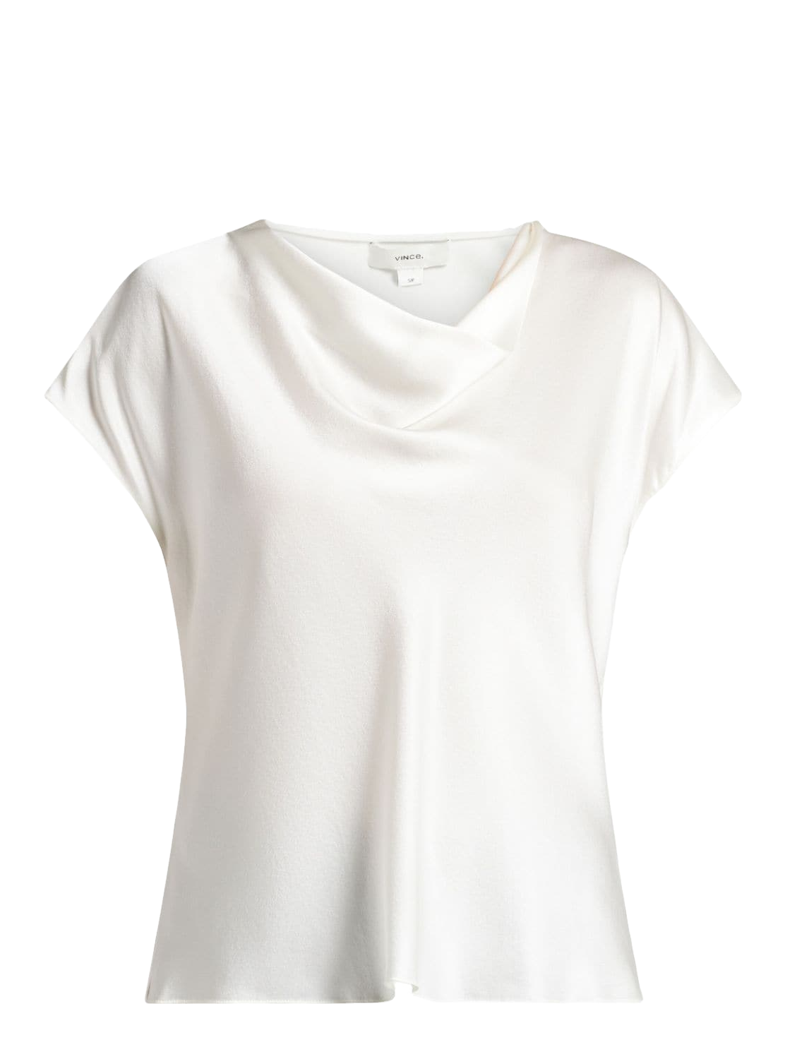 VINCE Vince. cowl-neck silk blouse