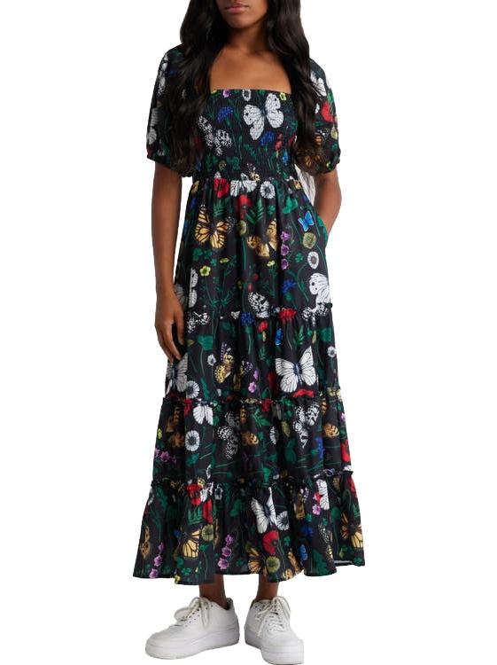 DRESSED IN LALA Dressed in Lala Butterfly Tiered Maxi Dress