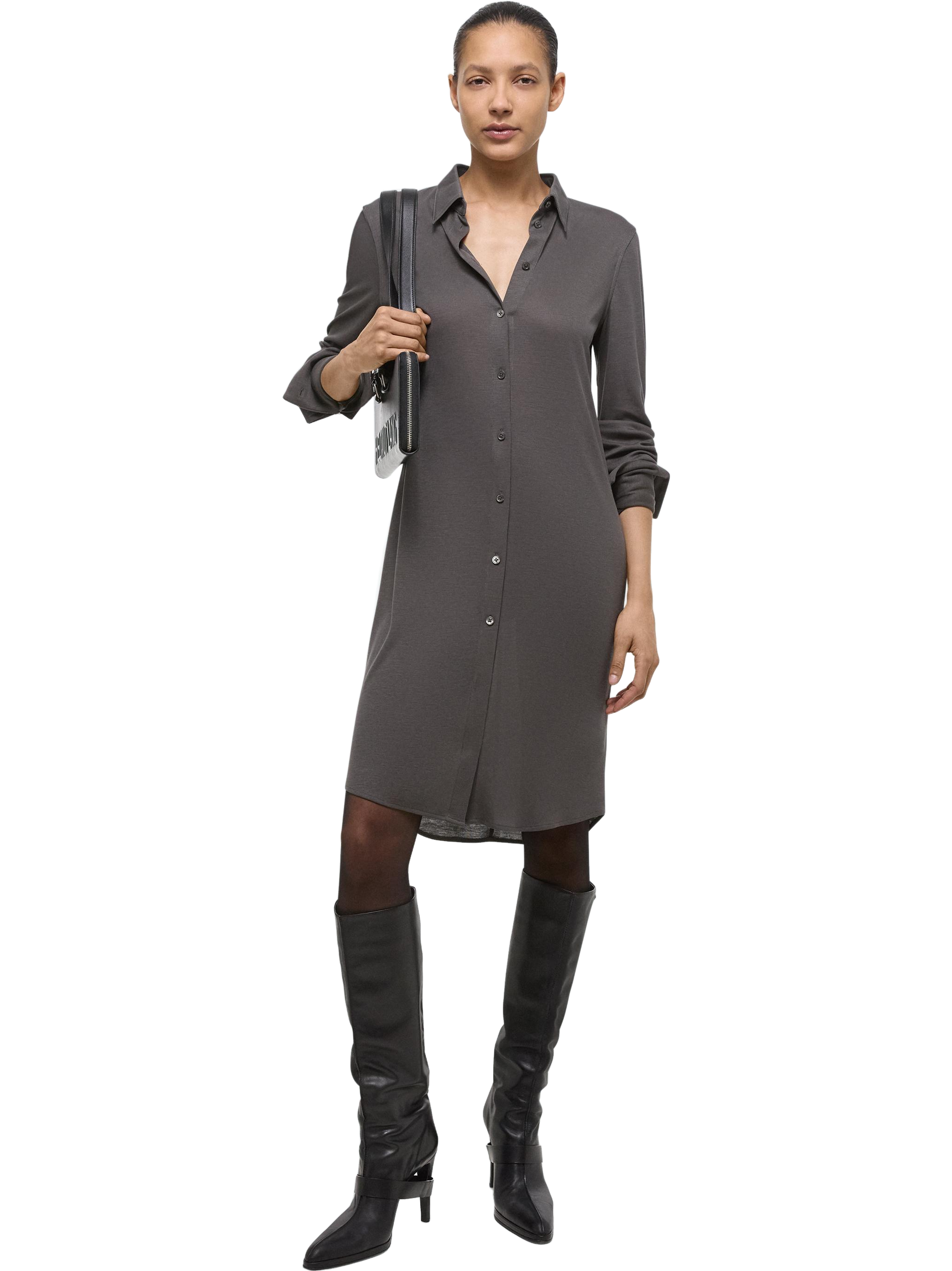 HELMUT LANG Helmut Lang Ribbed Shirt Dress