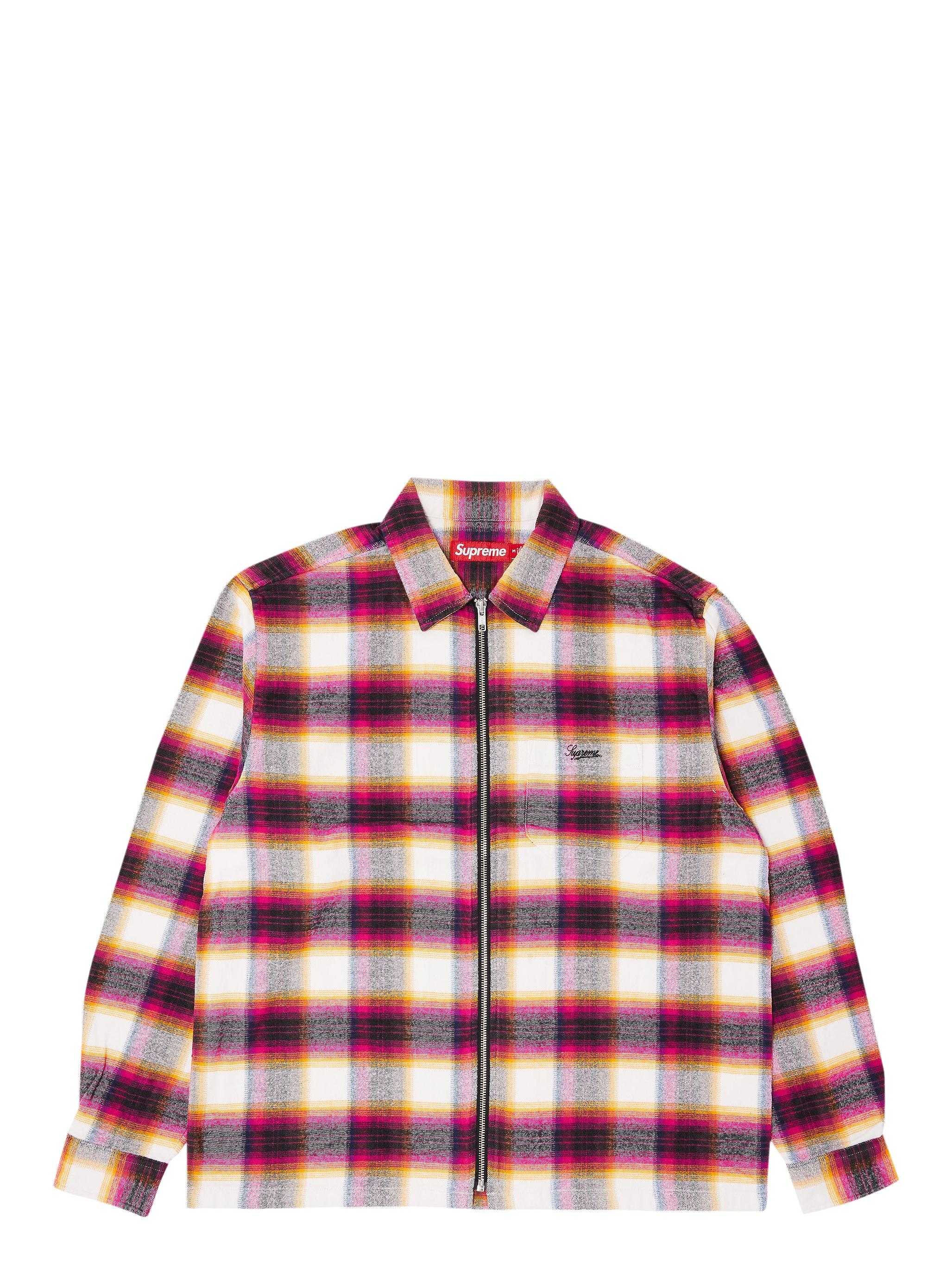 トップス Supreme Shadow Plaid Flannel ZipUp shirt Supreme Shadow Plaid Flannel Zip Up Shirt Black Men's - FW22 - US