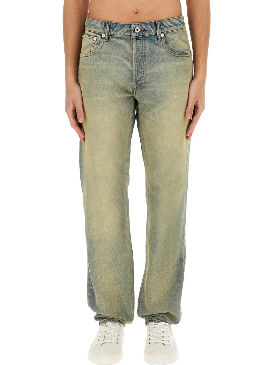 KENZO Slim Bara Jeans Drawn Varsity