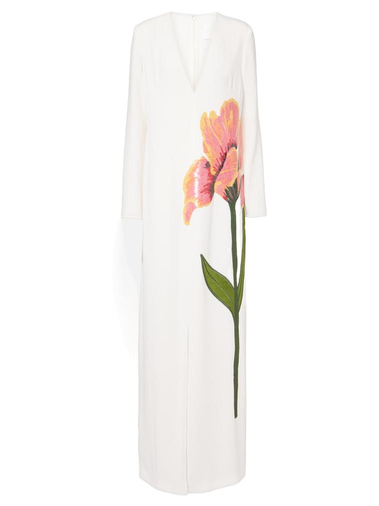 COSTARELLOS Costarellos Jennis Floral Sequined Maxi Dress