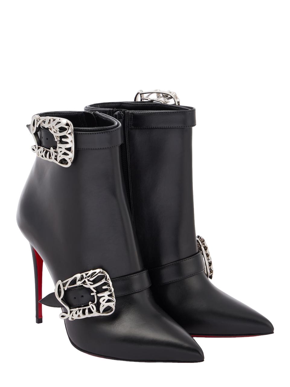CHRISTIAN LOUBOUTIN Christian Louboutin Giddylina 100 Leather Ankle Boots