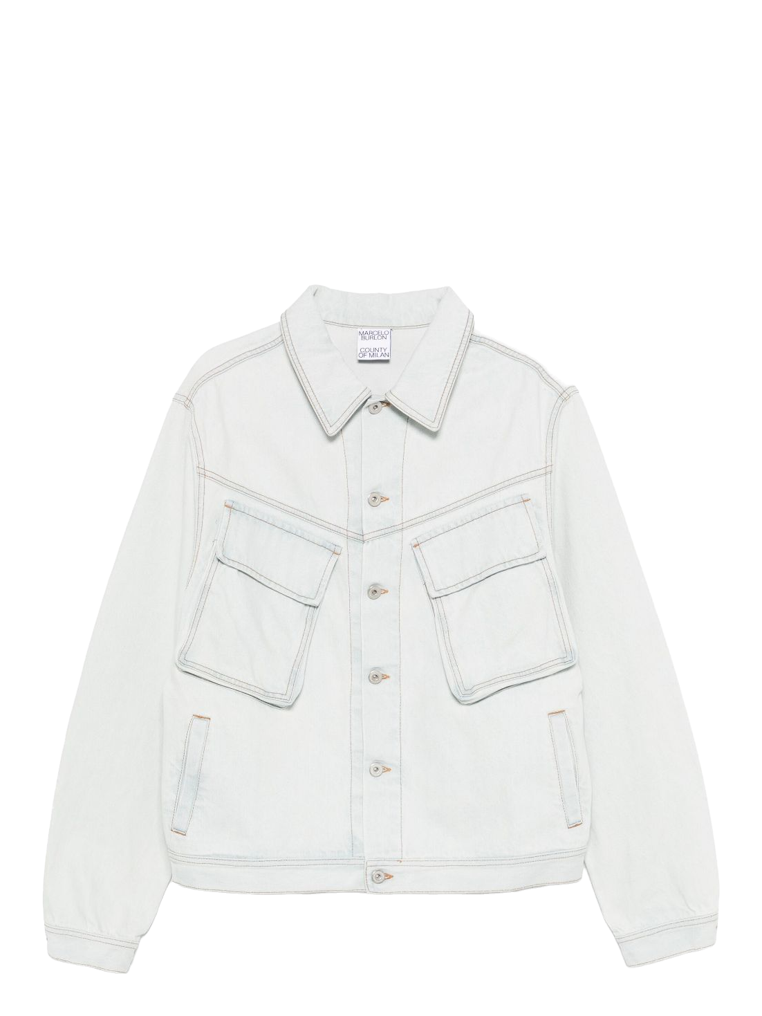 COUNTY OF MILAN Marcelo Burlon County of Milan Denim Cargo Jacket