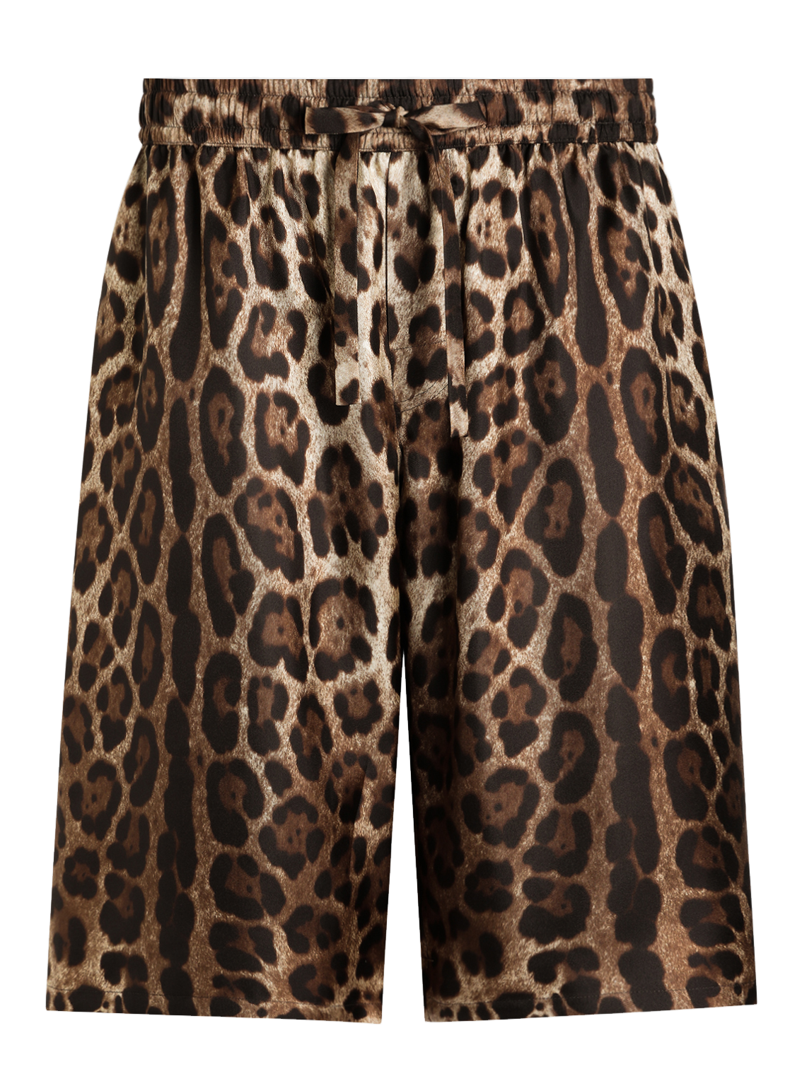 DOLCE & GABBANA Dolce & Gabbana Leopard Print Silk Twill Shorts