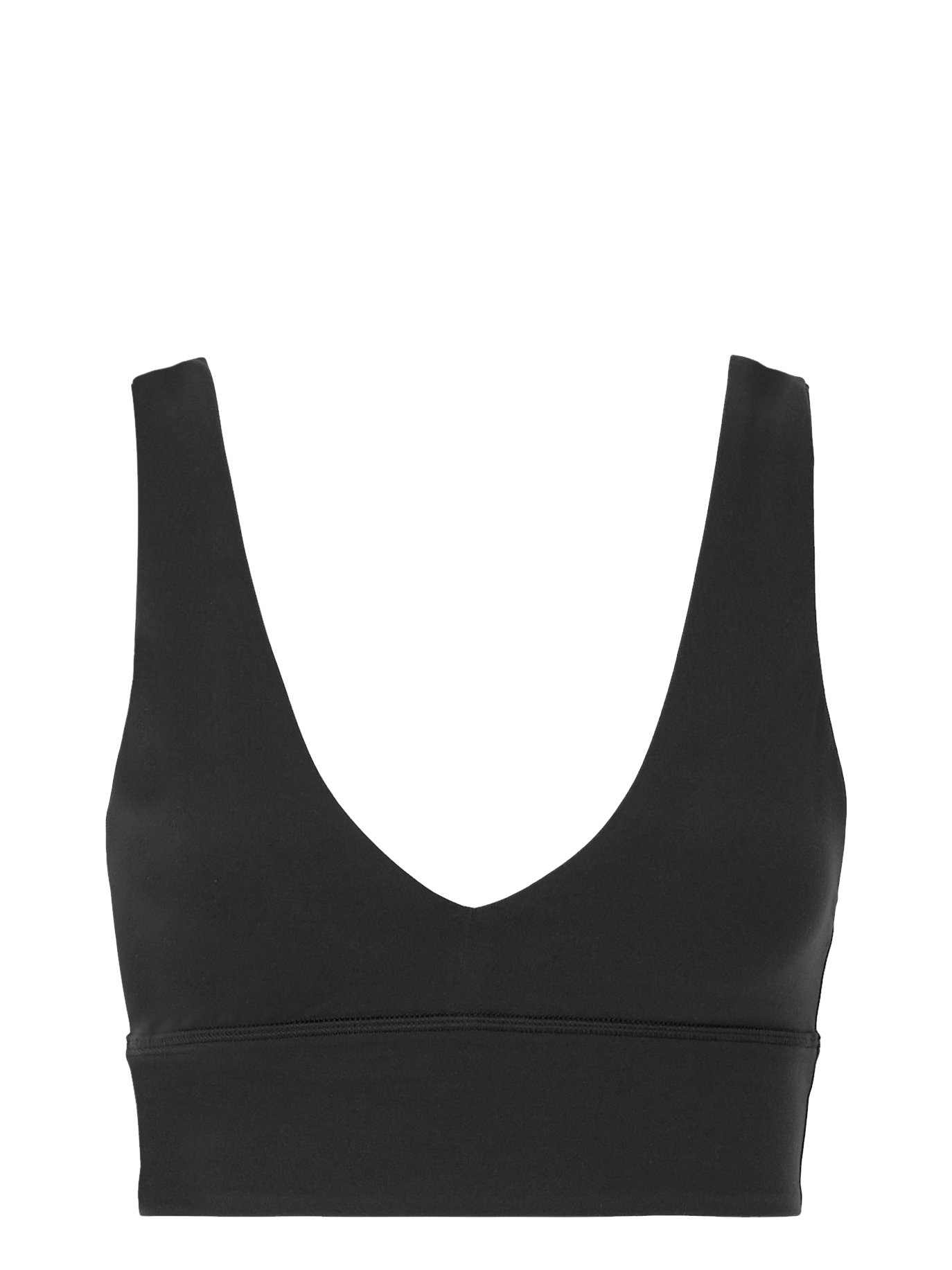 Alo Yoga Airlift Ribbed Jump Start V-Neck Bra In Size - Black