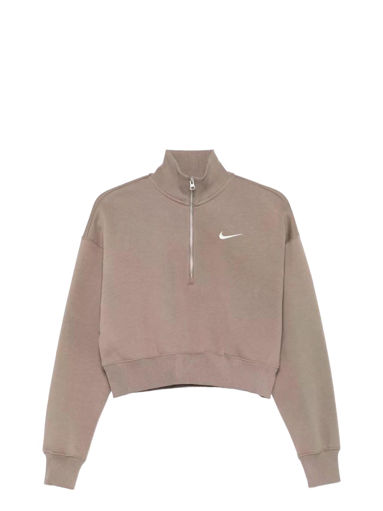 nike essentials cropped high neck sweatshirt