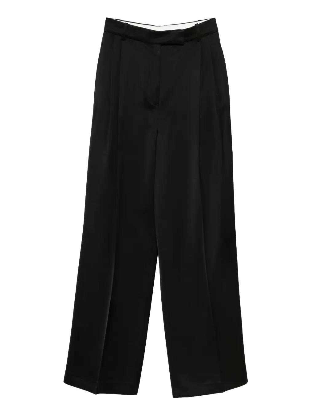 KHAITE Silk-Paneled Satin Top