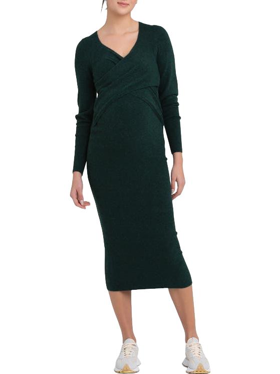 RIPE MATERNITY Heidi Long Sleeve Maternity/Nursing Dress