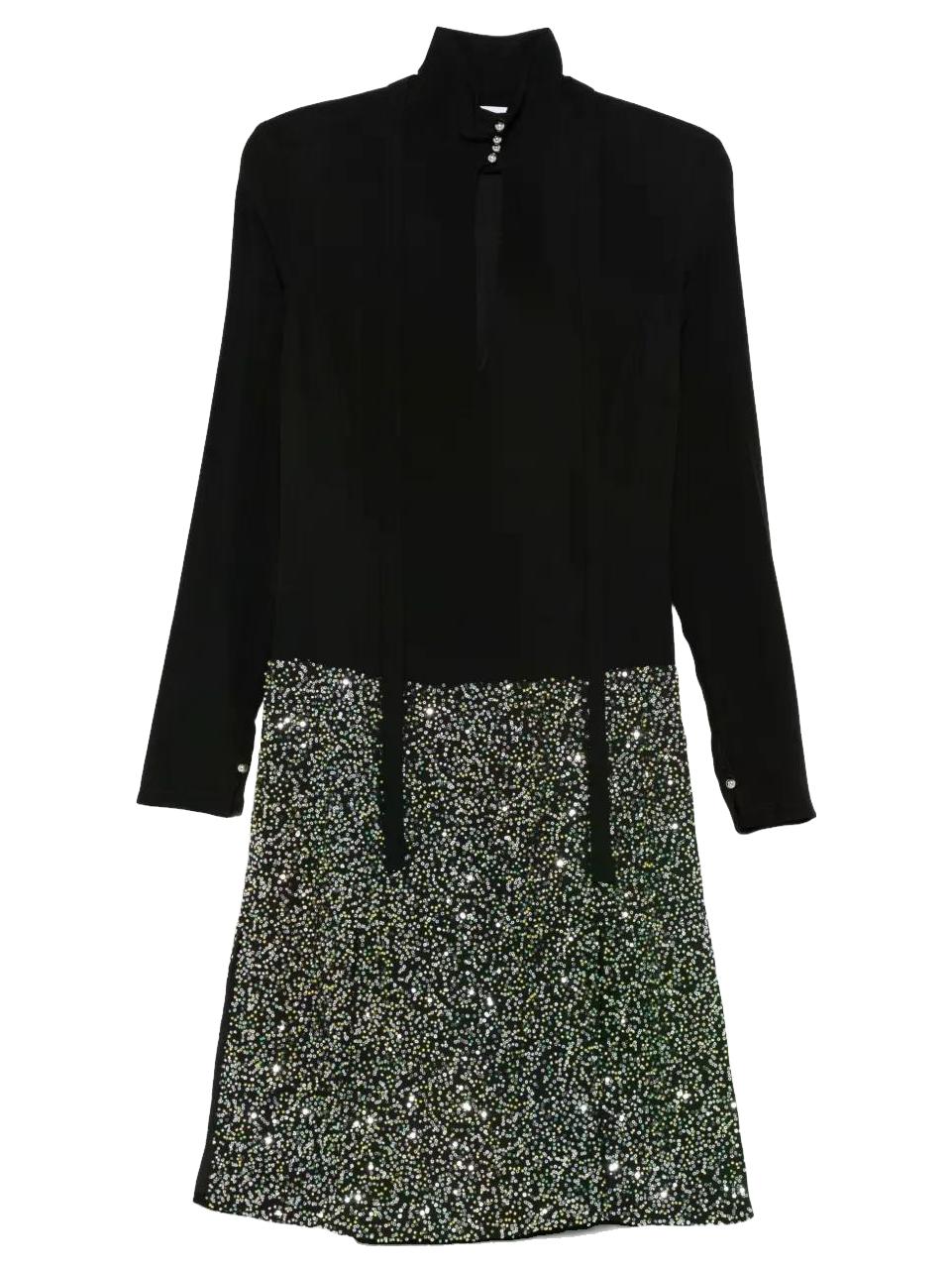 PACO RABANNE Embellished Self-Tie Dress