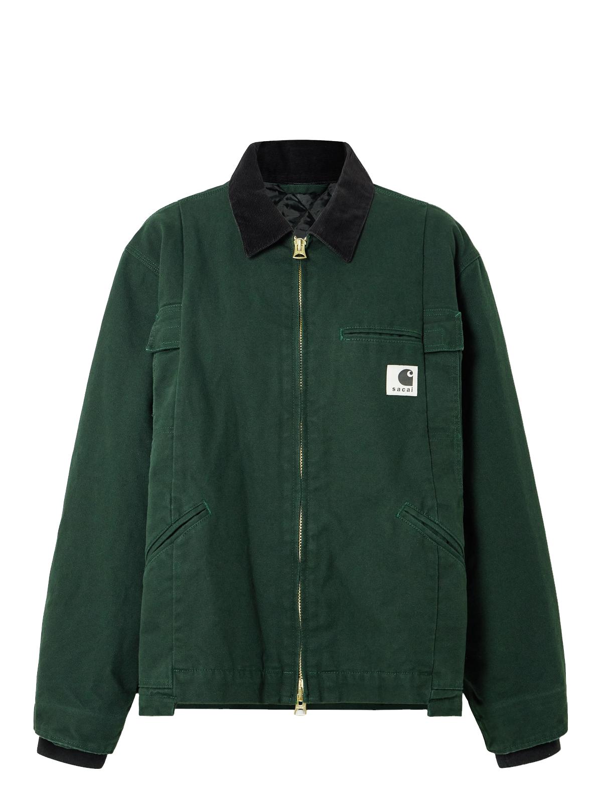 Sacai Carhartt Wip Duck Cotton-Canvas Jacket - Green | Editorialist