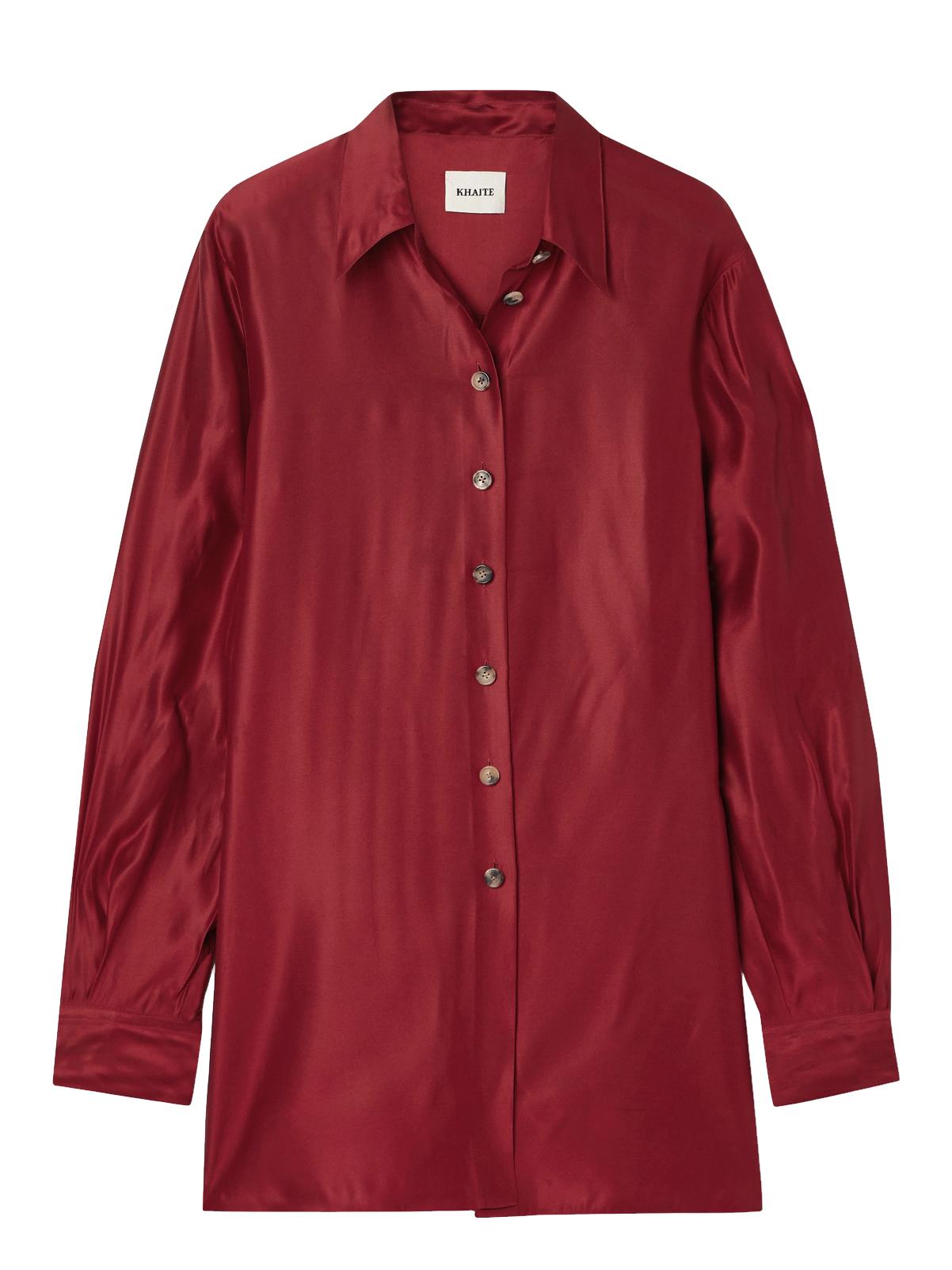 KHAITE Auryn Satin-Twill Shirt