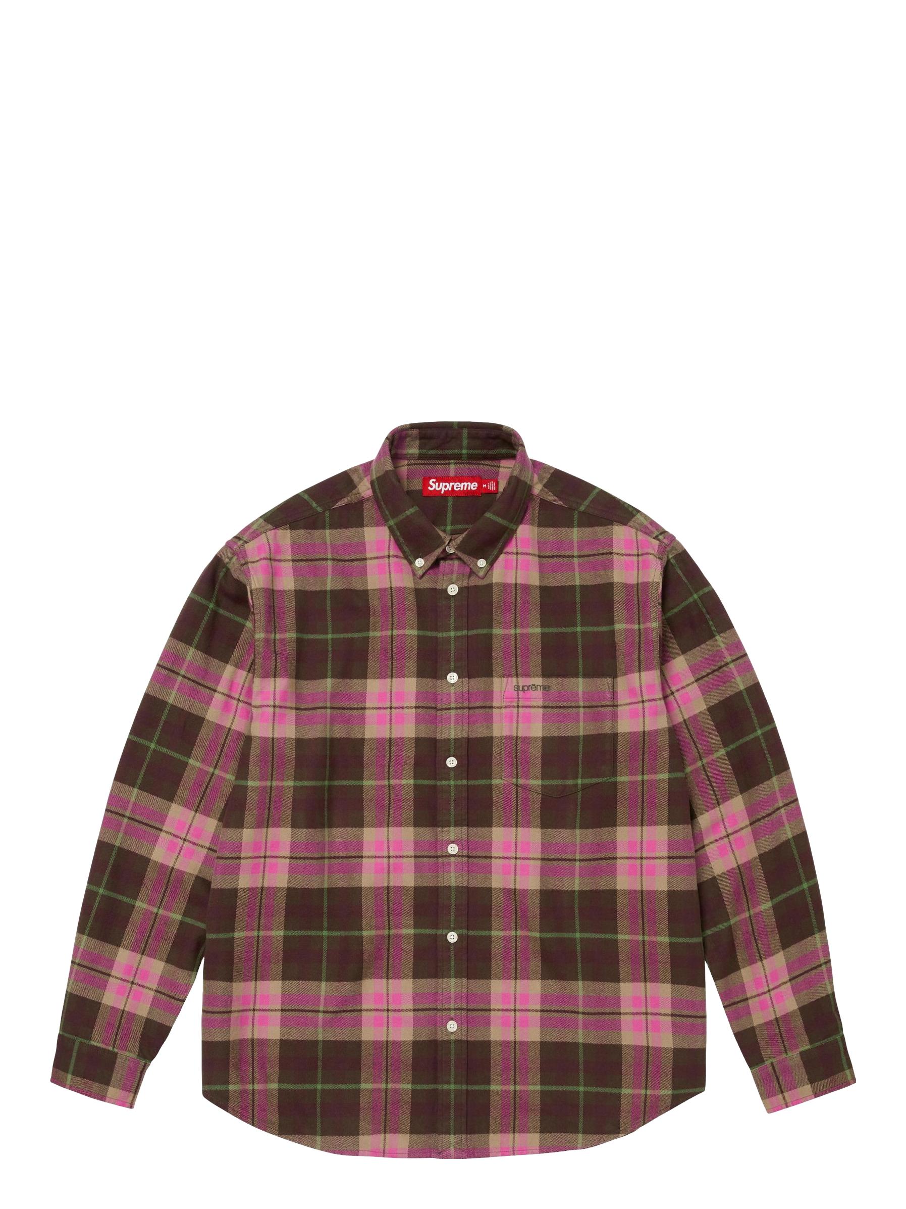 Supreme Shadow Plaid Flannel Shirt - Green | Editorialist