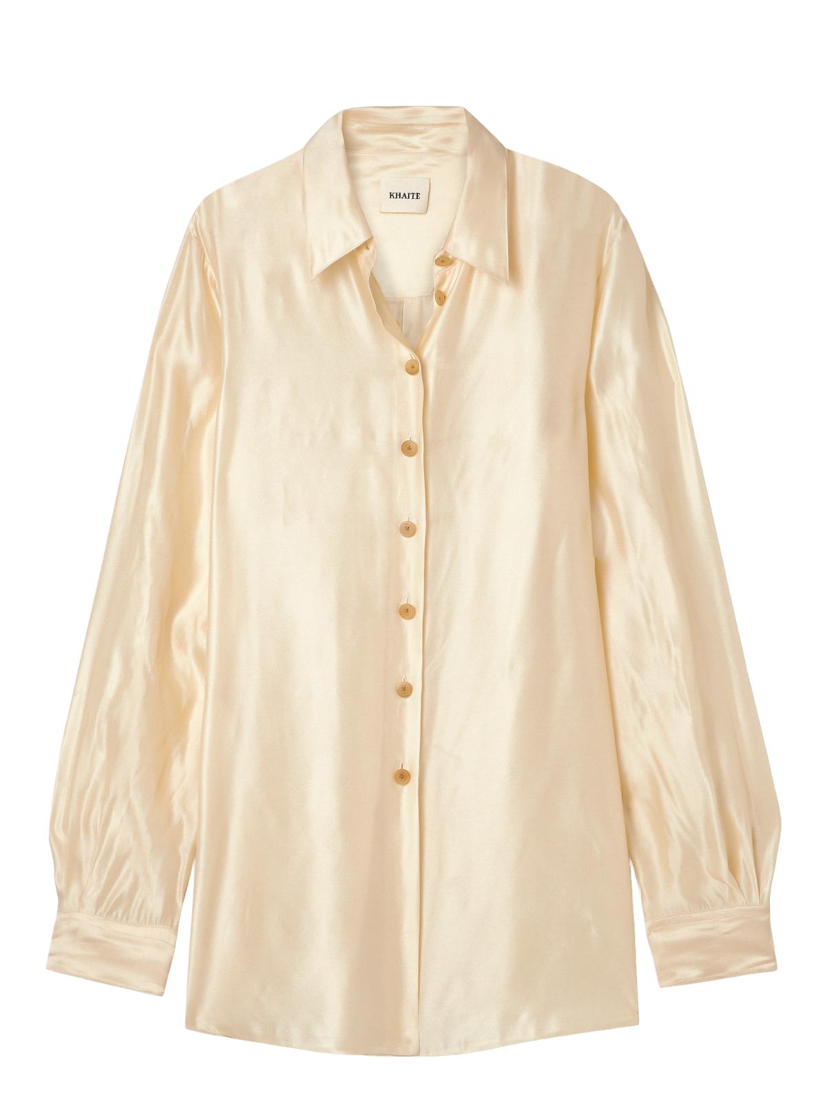 KHAITE Auryn Satin-Twill Shirt