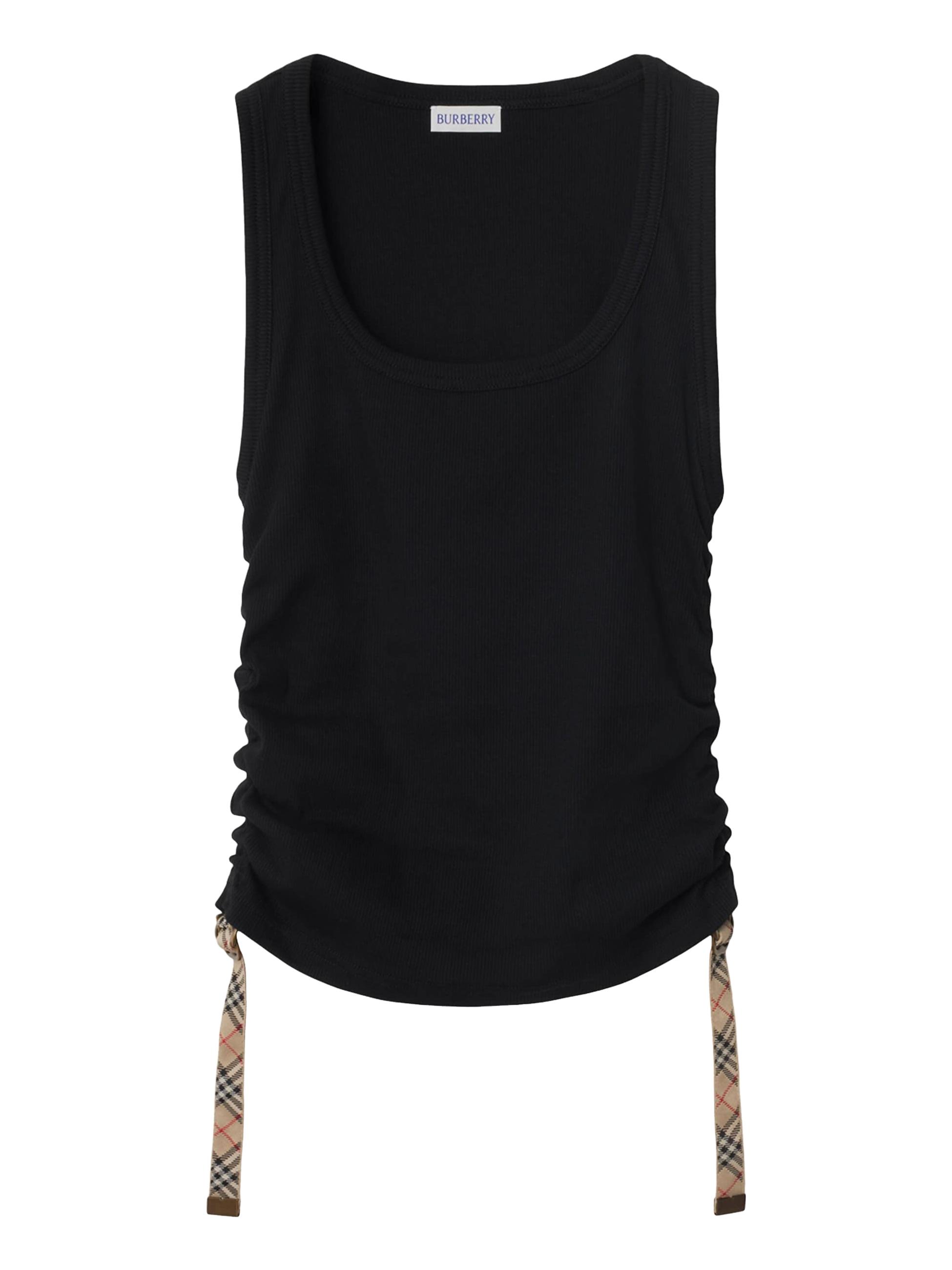 BURBERRY Cotton-Blend Gathered Tank Top