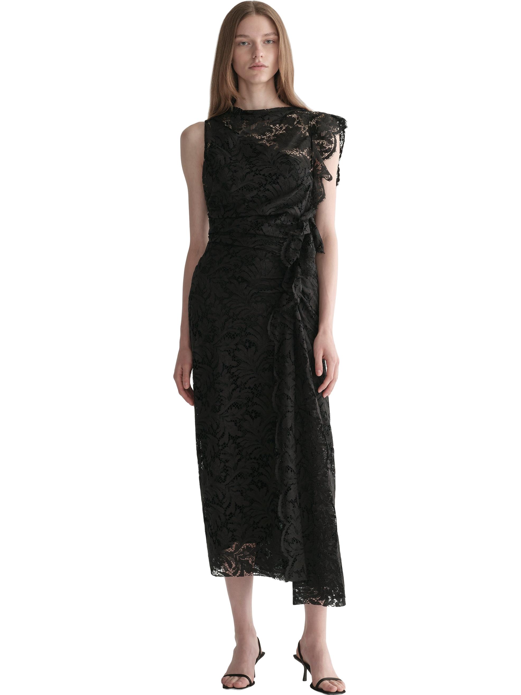 lace halter mini dress Halter Tie Back Lace Mini Dress main image 0
