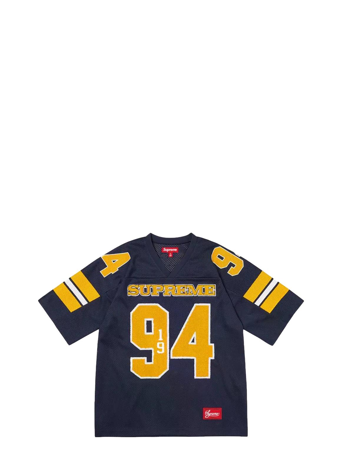 シャツ Supreme Sequin Football navy Supreme Sequin Football Jersey T-Shirt - Blue | Editorialist