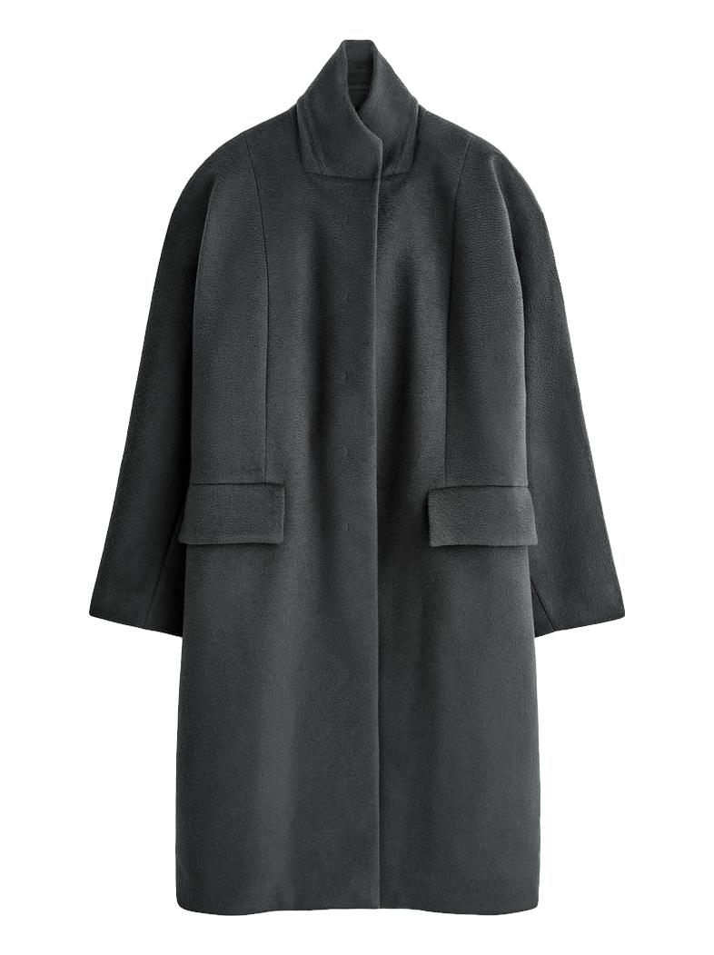 Cos Tailored Wool-zibeline Long Coat - Gray | Editorialist