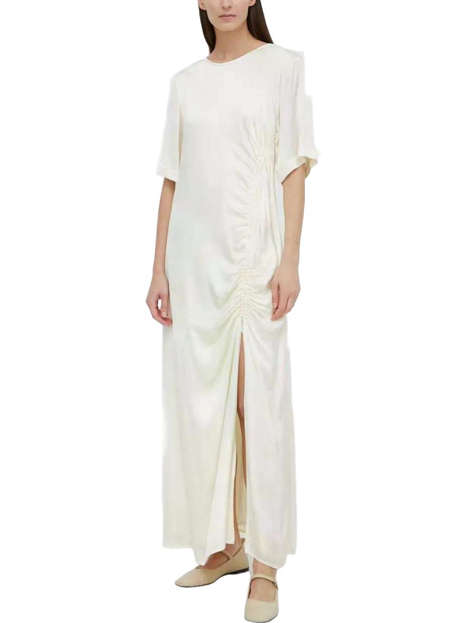 HERSKIND Ruched-Slit Maxi Dress